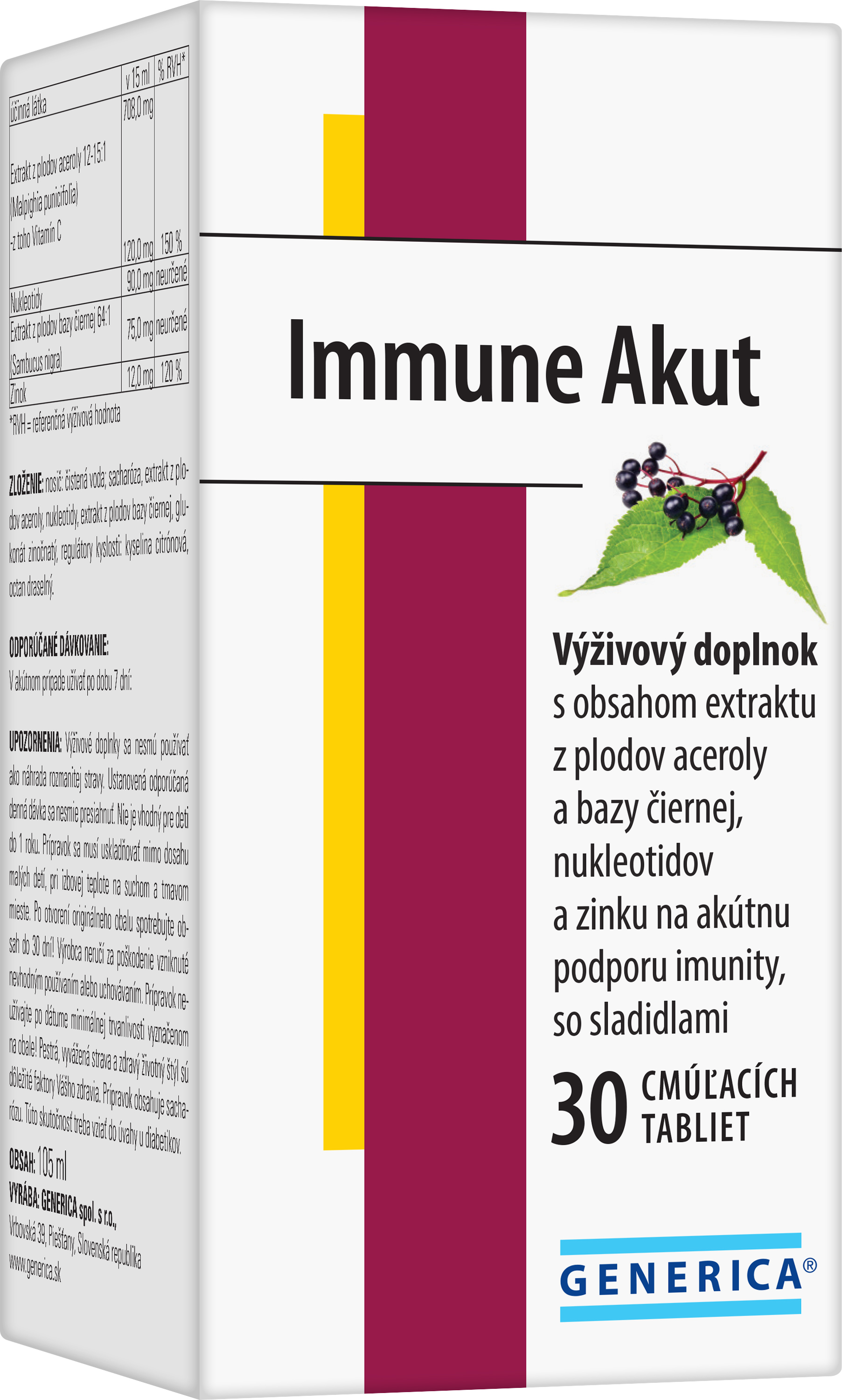 Immune Akut 30 cmúľacích tabliet | internetová lekáreň MAGISTER.sk