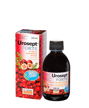 Urosept® FORTE sirup bez cukru 245ml | internetová lekáreň MAGISTER.sk